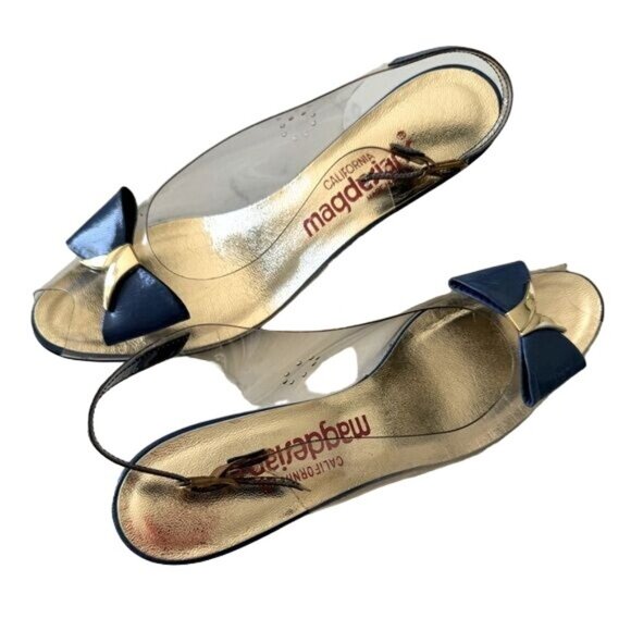 Magdesians | Shoes | Vintage Clear Plastic And Leather Sandals By ...